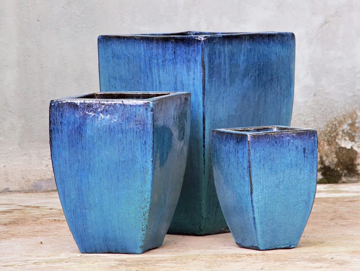 Blue Flower Pots Wholesale | TT Pottery